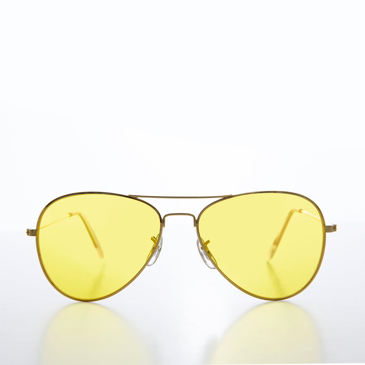 Classic Yellow Lens Pilot Sunglasses - Buck – Sunglass Museum