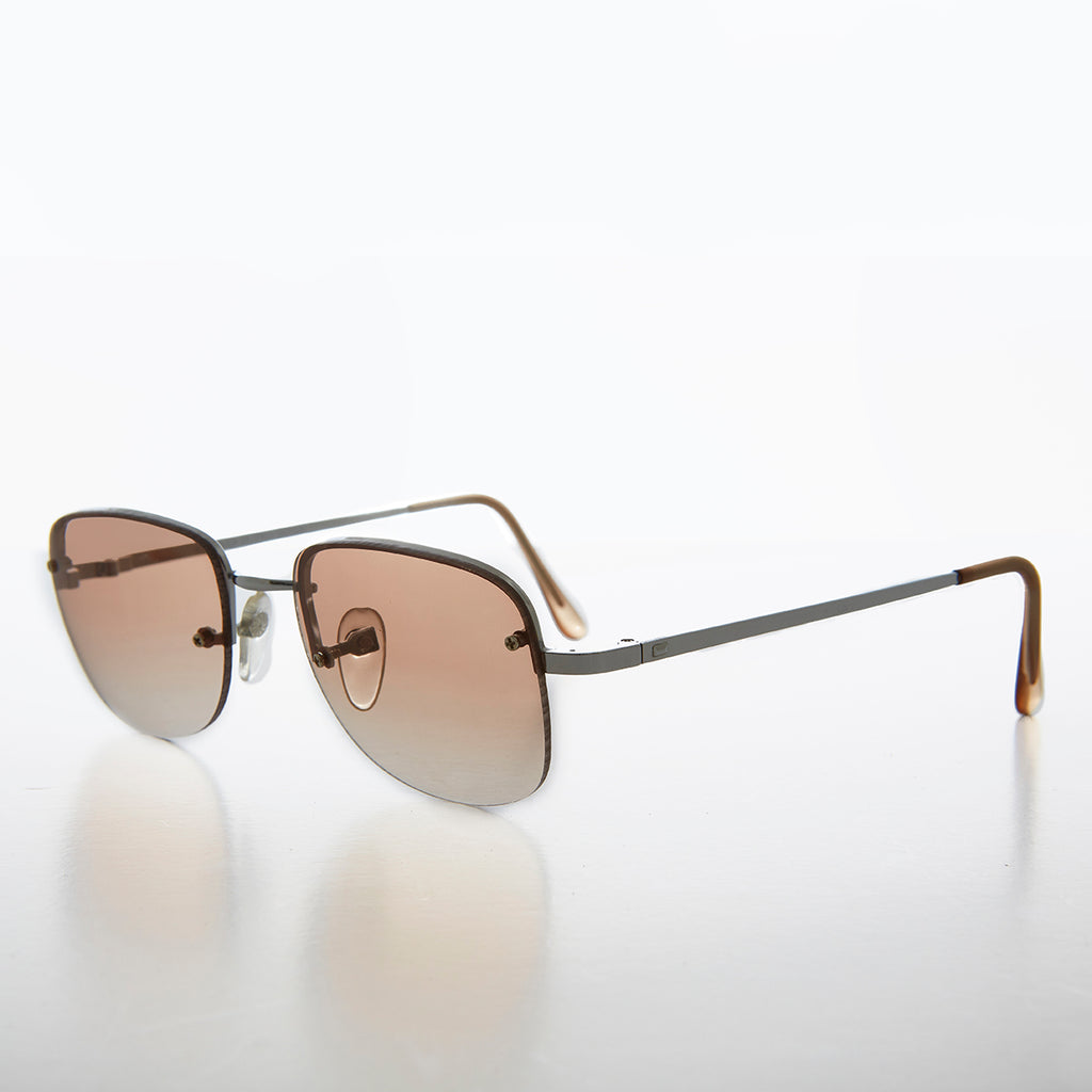 Color Tinted Rimless 90s Vintage Sunglass - June – Sunglass Museum