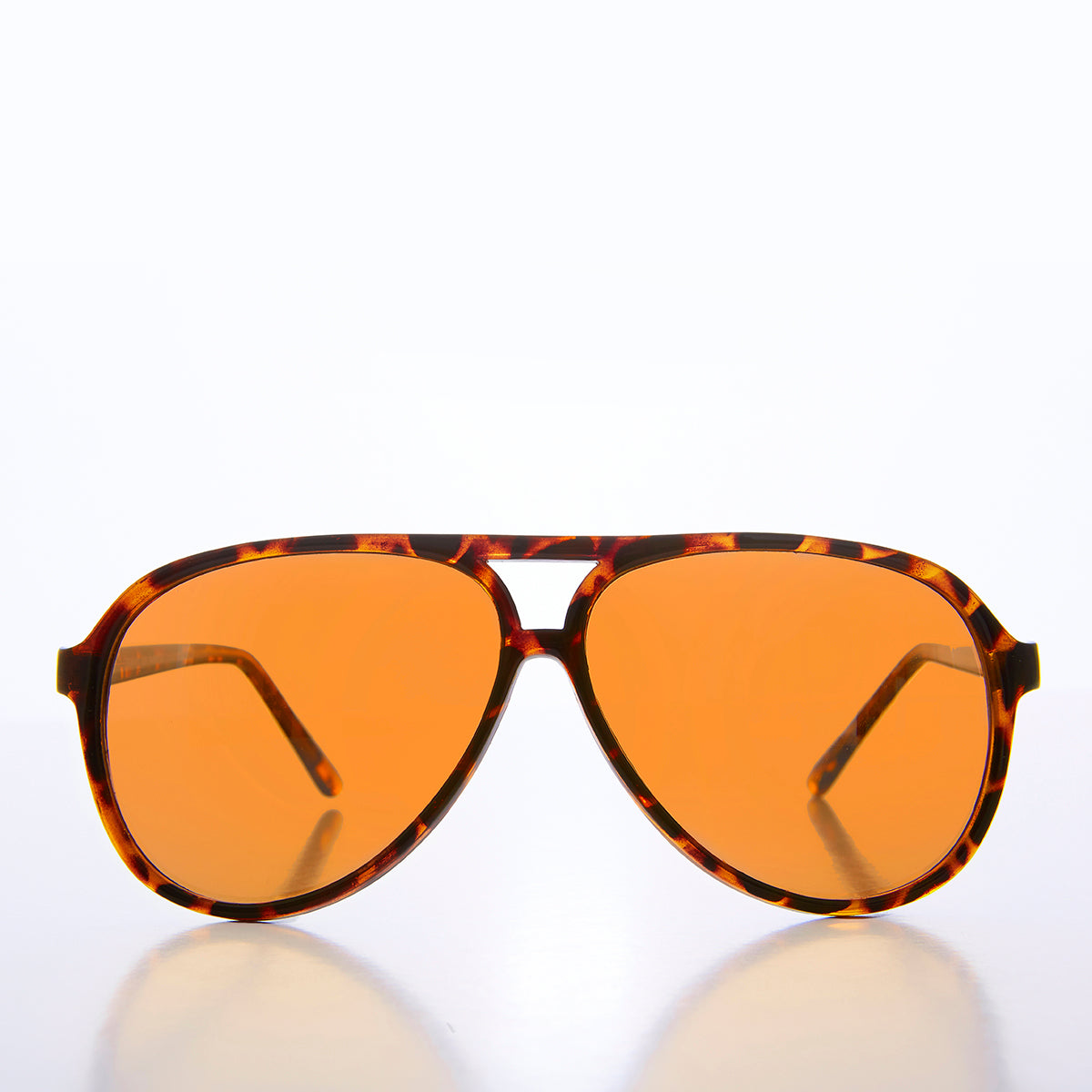 Simple Amber Polarized Lens Aviator - Homer – Sunglass Museum