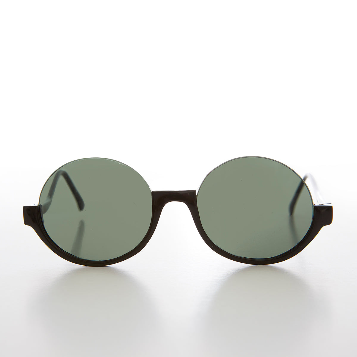 Round Hippie Goth Semi-Rimless 90s Sunglass - Justice – Sunglass Museum