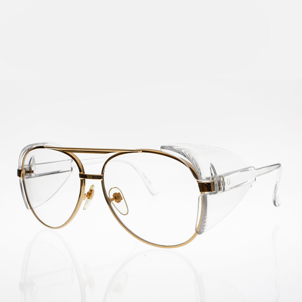 Gold Aviator Safety Glasses -Titan – Sunglass Museum