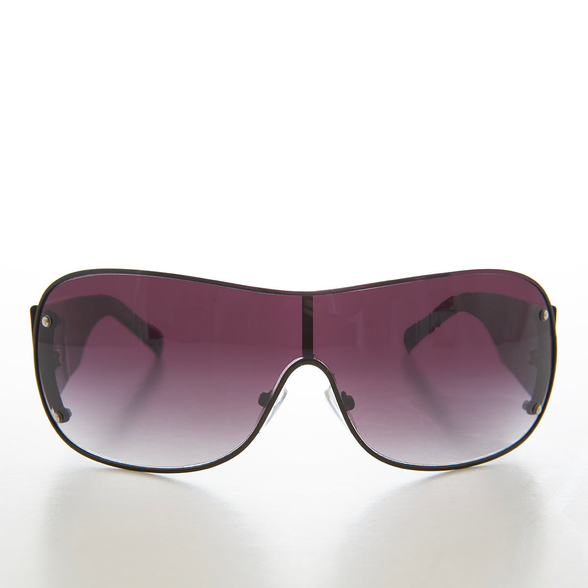Shield Sunglasses with Mod Pattern Temples - Trek – Sunglass Museum