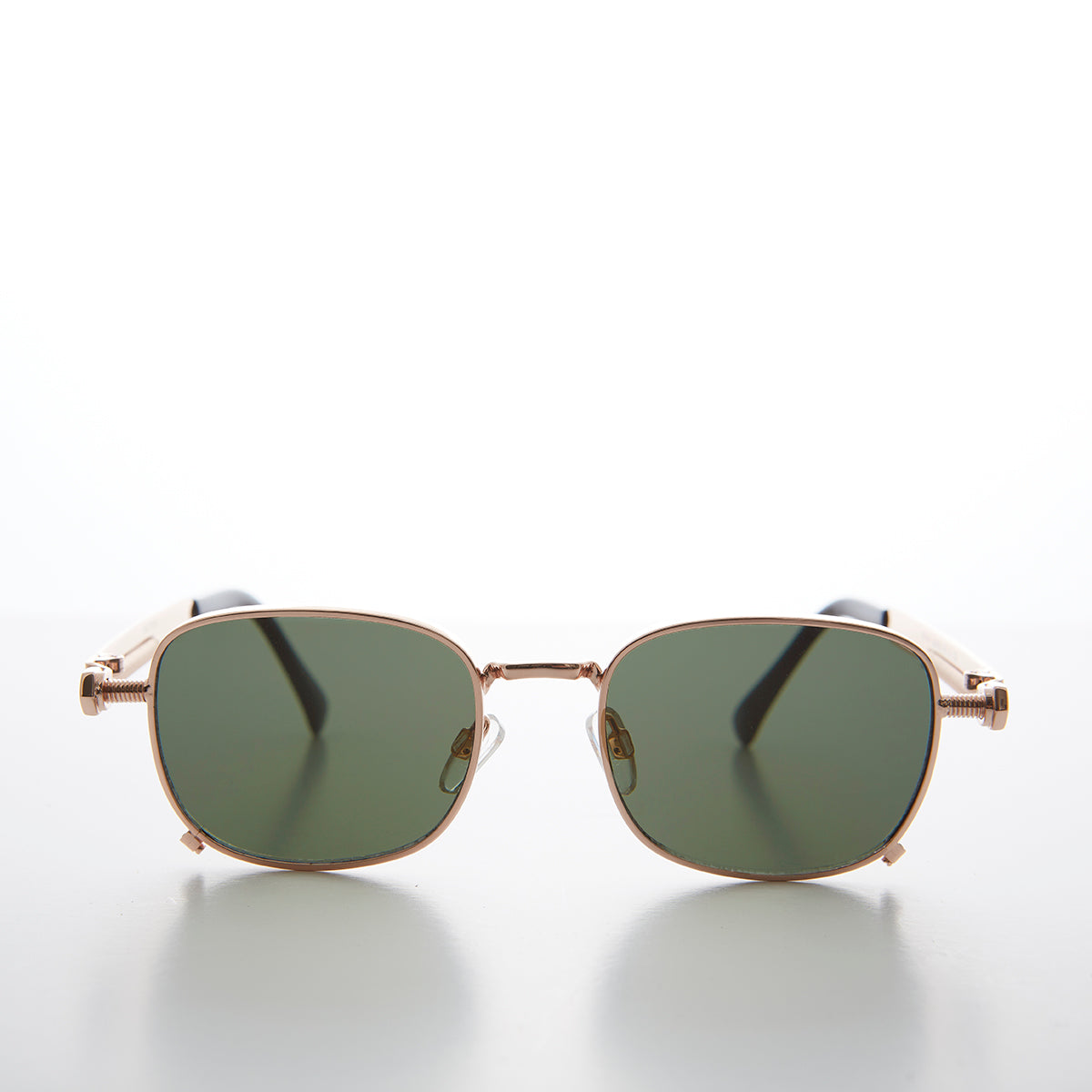 Tailored Steampunk Gold Sunglass with Industrial Temples - Tyga 1 ...